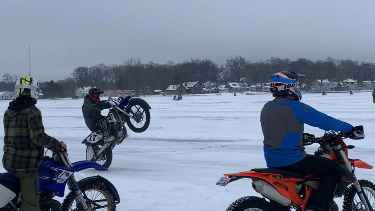 White Lake Motorcycle Ice Racing near Jackson rd February 2, 2025 - YouTube