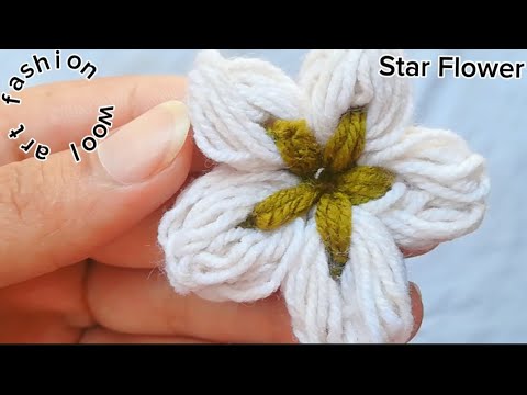 Beautiful crochet Star flower design step by step for beginners - YouTube