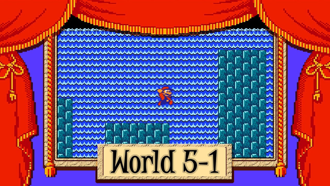 World 5-1 Deadly Waterfall Incave 😱😱 Mamamia!! - 🤫 (NES) SUPER MARIO ...