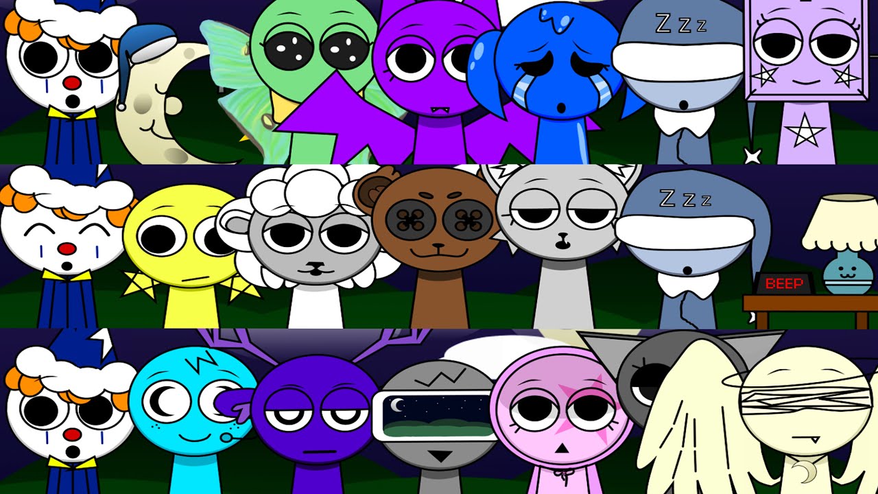 Sprunki: Lights Out All Characters (New Mod) | Best Beats and ...