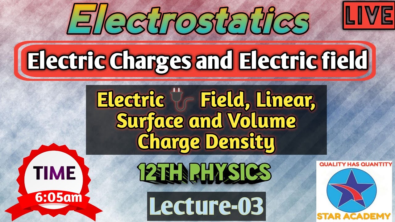 Electric field & Intensity,Linear,Surface, Volme Charge Density ...