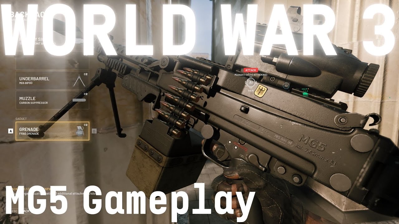 WORLD WAR 3 - MG5 Machine Gun Gameplay. No commentary - YouTube