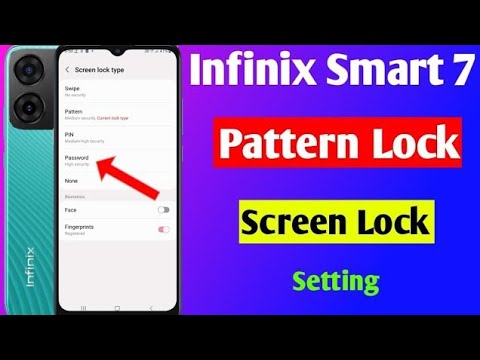 infinix smart 7 hd screen lock kaise lagaye l how to set screen lock in ...