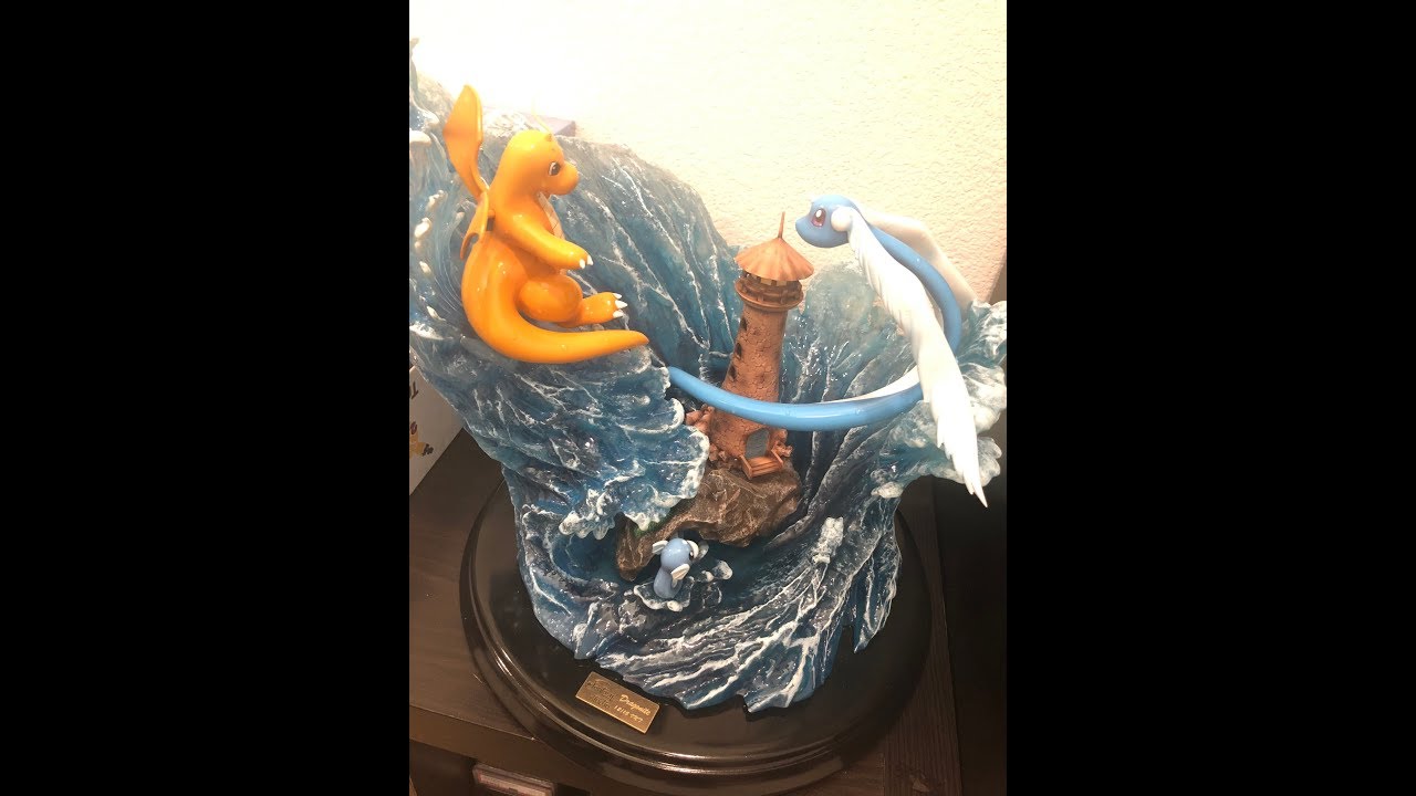 Dragonite Lighthouse Fantasy Studio Pokemon Resin Statue Unboxing - YouTube