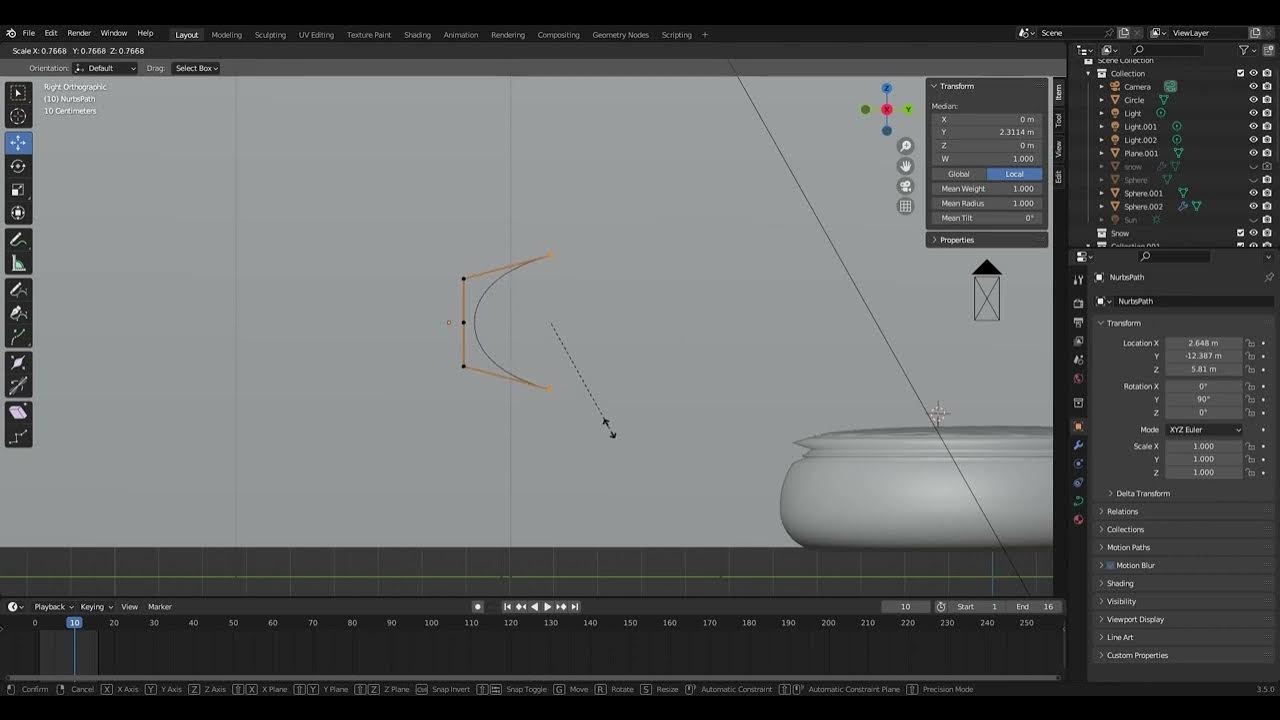blender how to make crescent moon - طريقة سهلة لعمل هلال في البلندر - YouTube