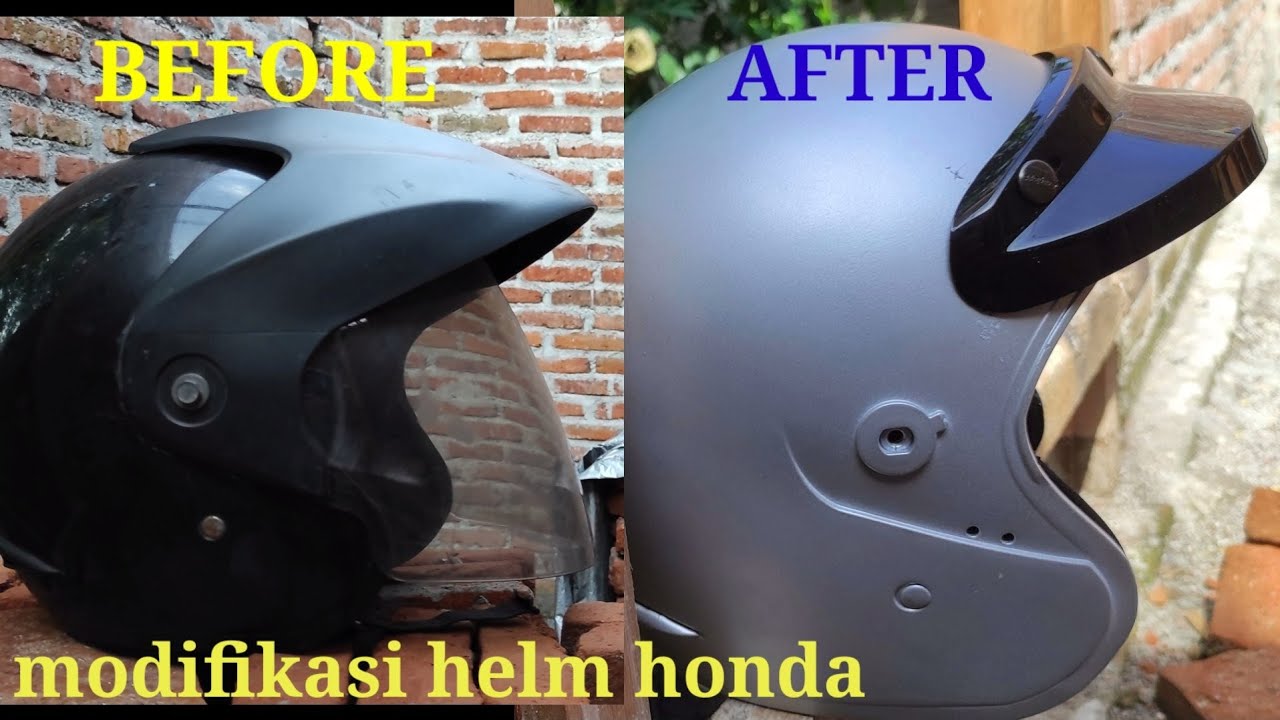 MODIFIKASI HELM HONDA TRX 3 JADI HELM BOGO - YouTube