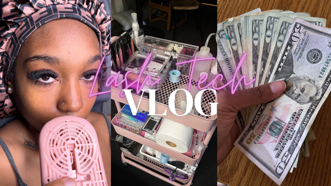 WEEK IN THE LIFE CAMPUS LASH TECH| how much did I make? What’s on my ...