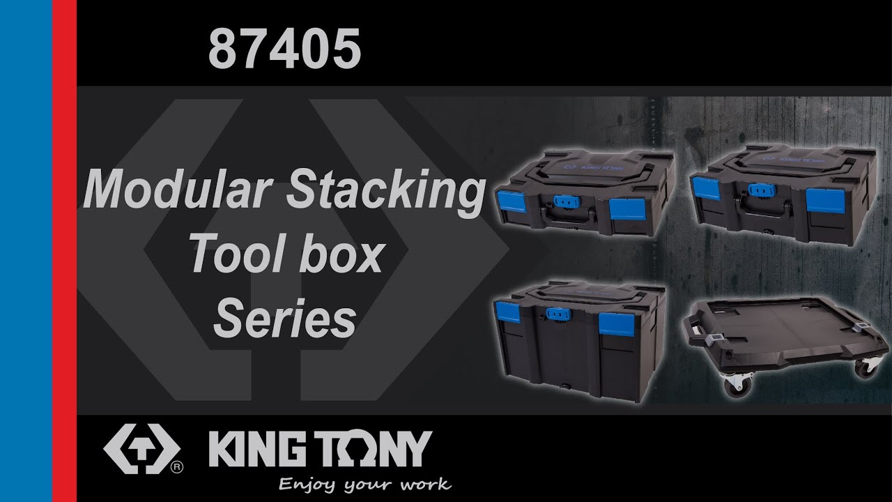 KING TONY-87405 Modular Stacking Tool Box Series - YouTube