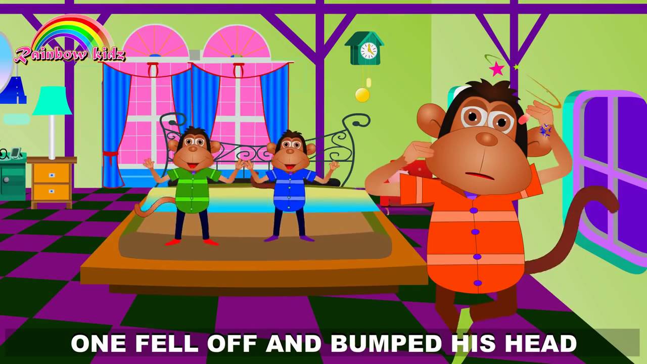 five little monkeys jumping on the bed - YouTube
