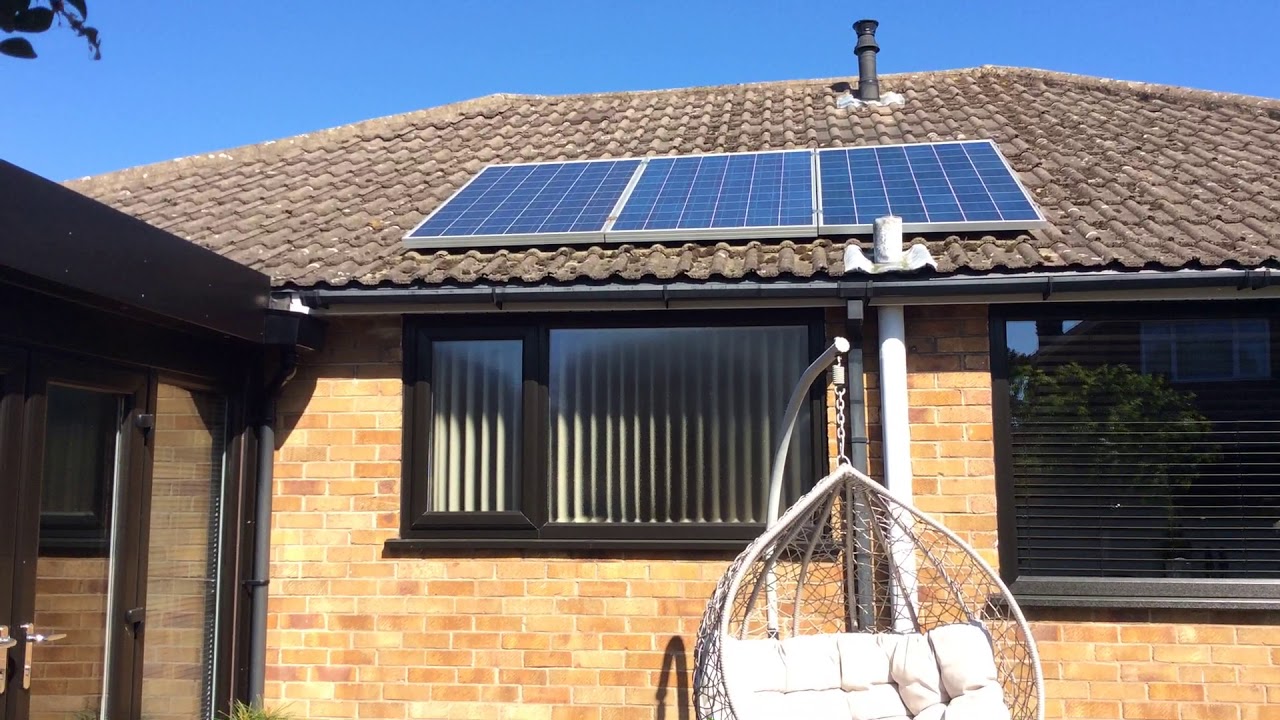 UK off grid DIY 24v solar system.(typical windy day) - YouTube