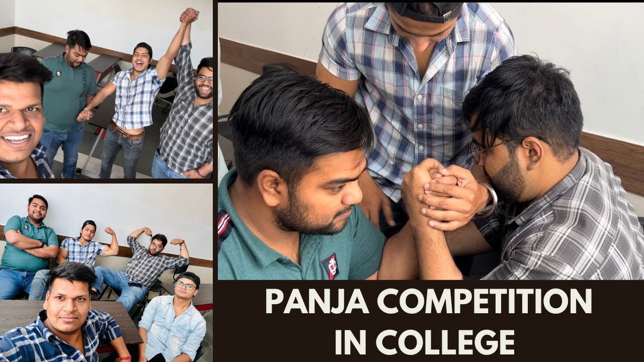 Panja Competition in college vlog | Arm wrestling with friends - YouTube