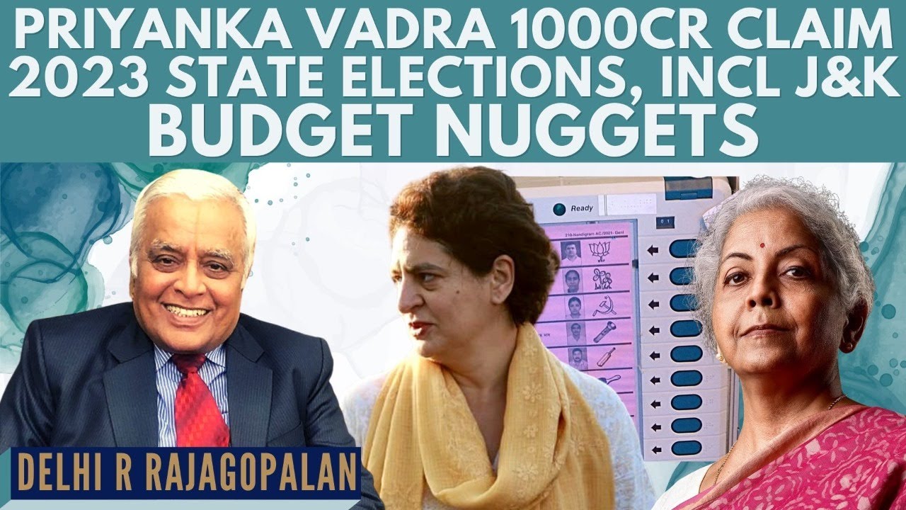 R Rajagopalan I Priyanka Vadra 1000cr claim I 2023 State Elections ...