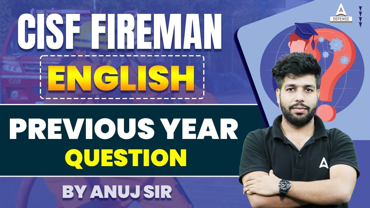 CISF Fireman Previous Year Question Paper | CISF Constable Fireman ...