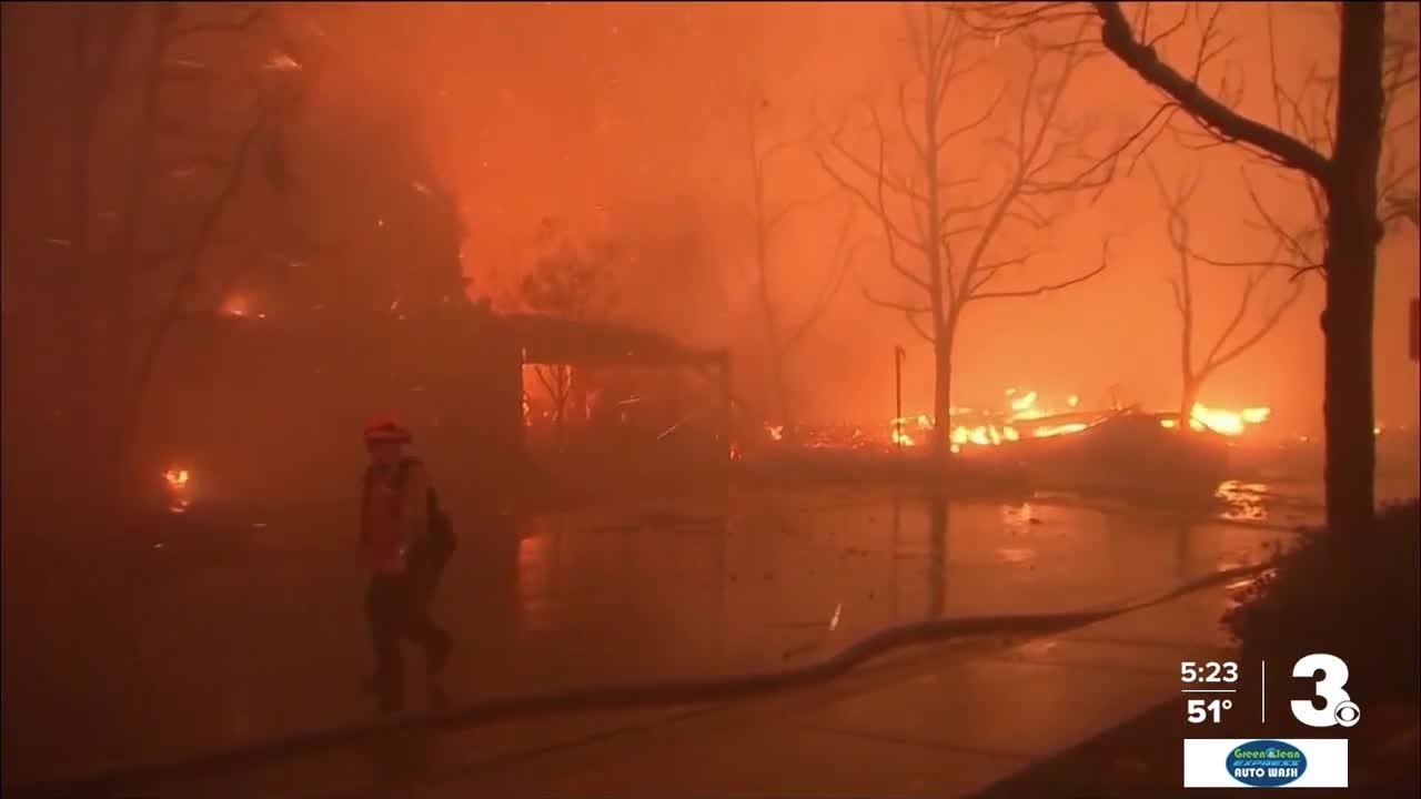 "Firenado" from California wildfires destroys over 75% of Palisades ...