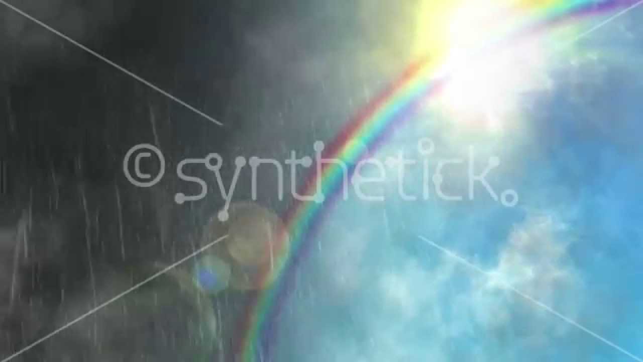 Half rainy, half sunny weather background, with a rainbow. - YouTube
