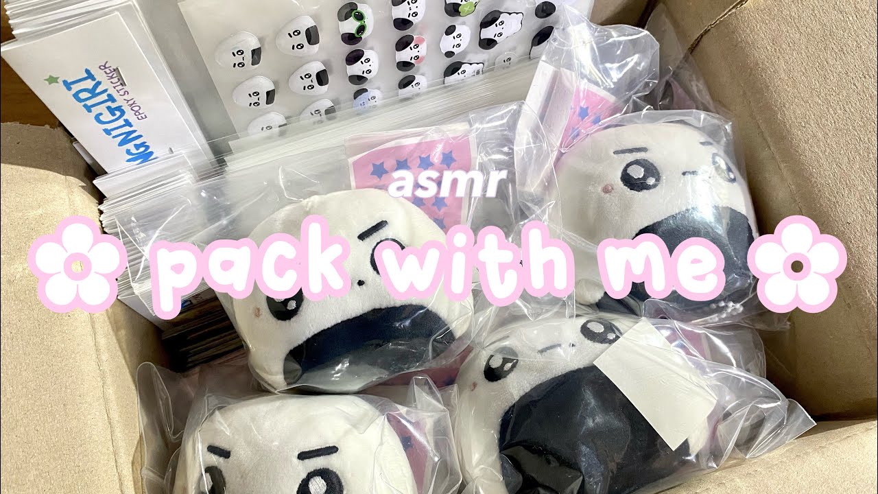 📦 Pack with me (asmr) 💗 Box full of kpop goodies and photocards - YouTube