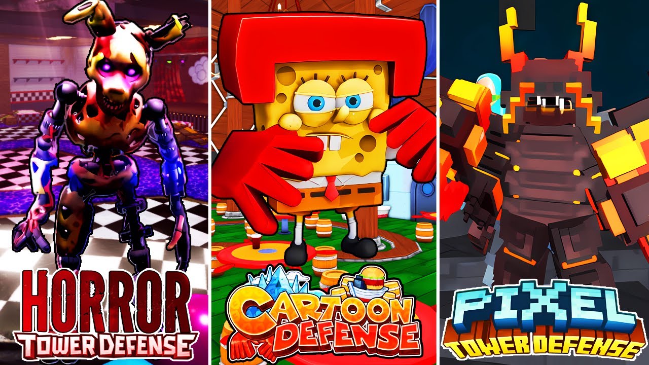 3 NOVOS PROJETOS TOWER DEFENSE NO ROBLOX! (Cartoon, Horror e Pixel ...