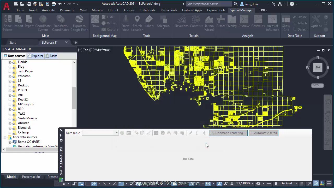 Spatial Manager v.8 Preview - Read AutoCAD Map object data - YouTube