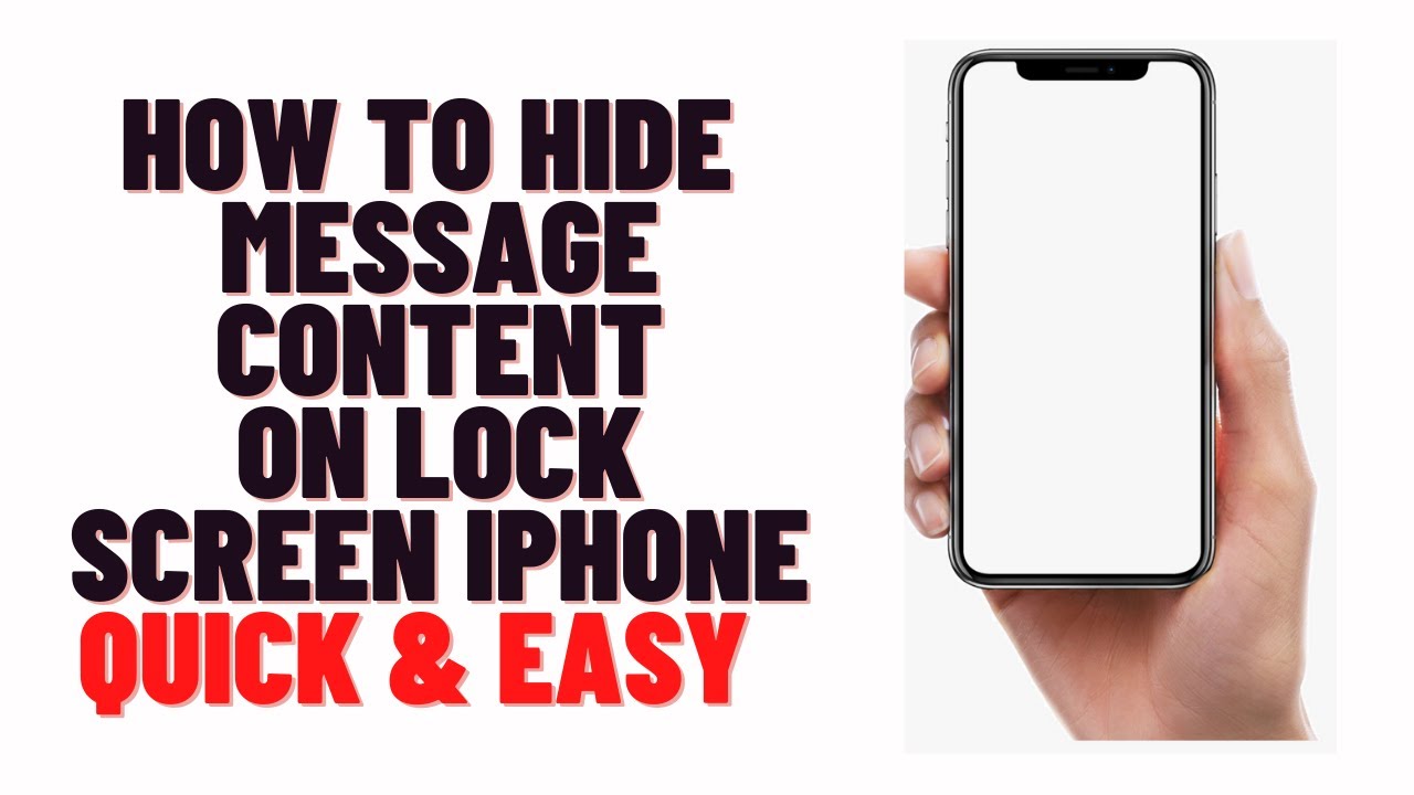 How To Hide Message Content On Lock Screen Iphone YouTube How To Hide Message Content On Lock Screen Iphone YouTube