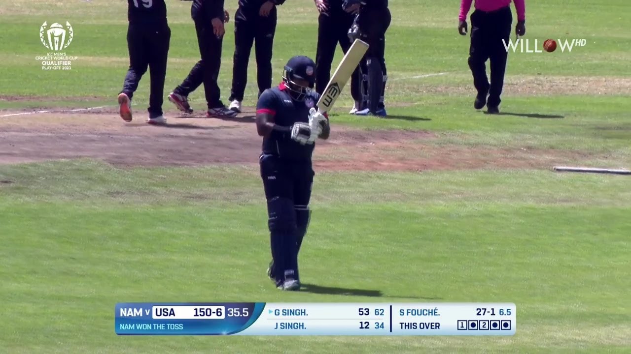 Gajanand Singh 53 runs vs Namibia| 1st Match - Namibia vs United States ...