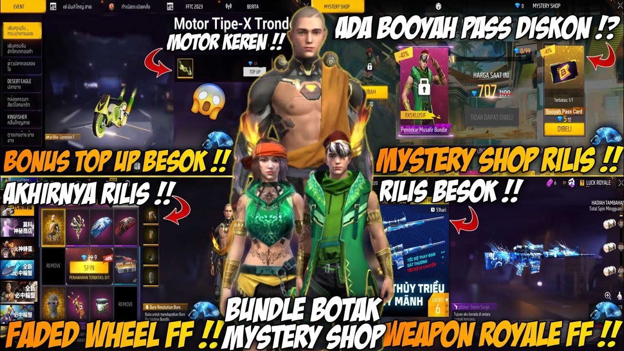 BOCORAN FF !! EVENT TERBARU, MYSTERY SHOP RAMADHAN RILIS, BONUS TOP UP ...