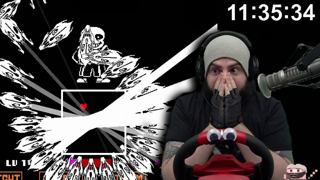 Sans Fight completed on Steering Wheel (Final Phase Clip) - YouTube