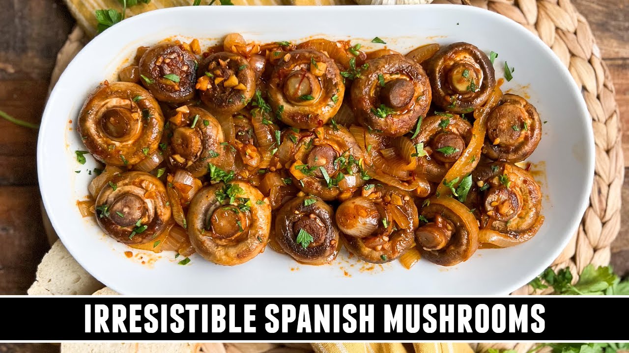 The BEST-EVER Spanish Mushrooms | Champiñones con Cebolla y Ajo Recipe ...