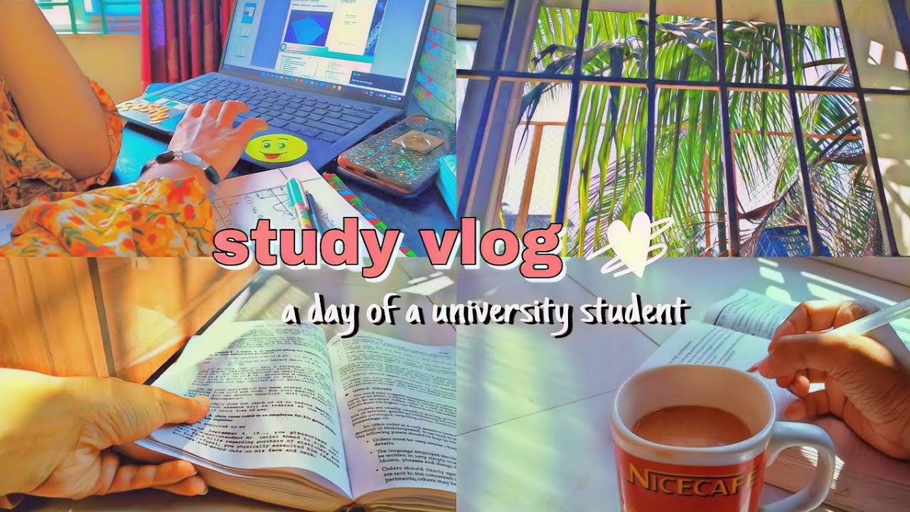 study vlog | a day of a university student : eating, cooking, studying ...
