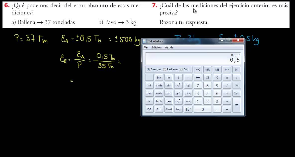 P01 03 Ejercicio de error absoluto y relativo - YouTube