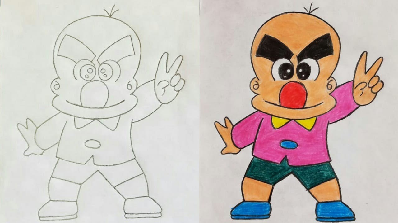 How to draw Hagemaru [step by step].Easy drawing of Hagemaru. - YouTube