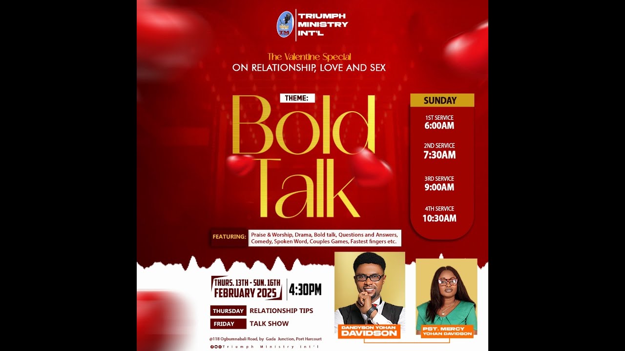 BOLD TALK Day 1 - YouTube