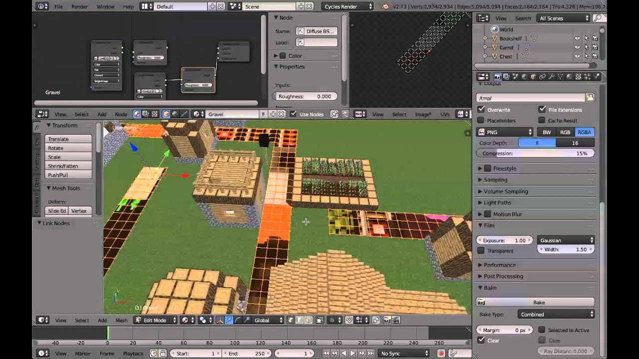 Blender+Mineways Mapping and Baking Problems - YouTube