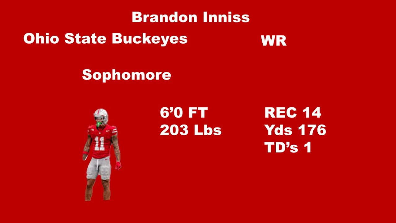 Brandon Inniss Ohio State Buckeyes 2024 Highlighta - YouTube