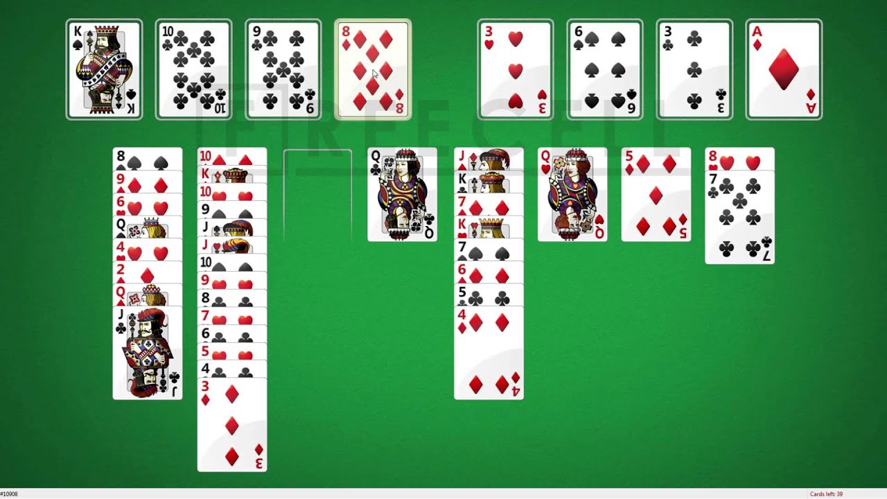 Solution to freecell game #10908 in HD - YouTube