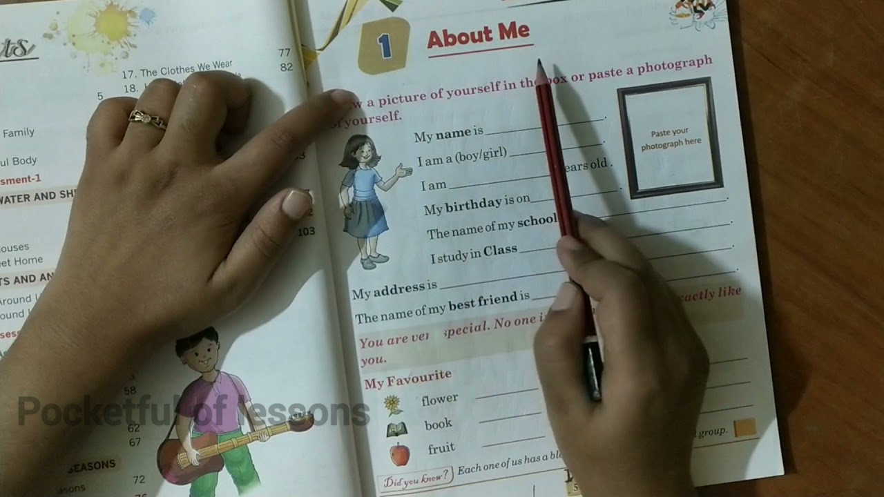 Class 2 EVS // Lesson About Me (About Myself) - YouTube