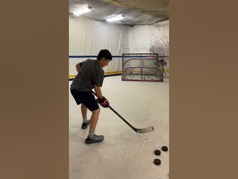Off-Ice Hockey Shooting Fun Drills - 11yr - YouTube