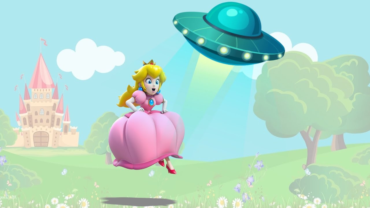 Princess Peach has been abducted by aliens!!! | Relax painting for kids ...
