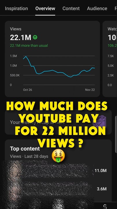 How much does YouTube pay for 22 million views? | #youtubeshorts #makemoneyonline #analytics ...