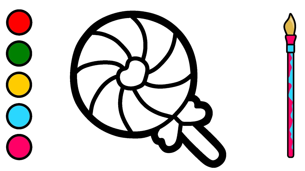 Cara menggambar dan mewarnai Permen | Step by Step Drawing | Drawing ...