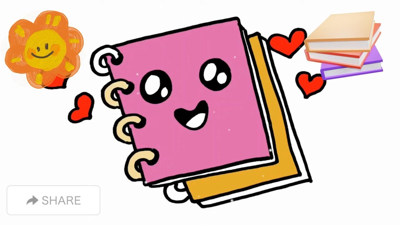 HOW TO DRAW A CUTE NOTEBOOK - YouTube