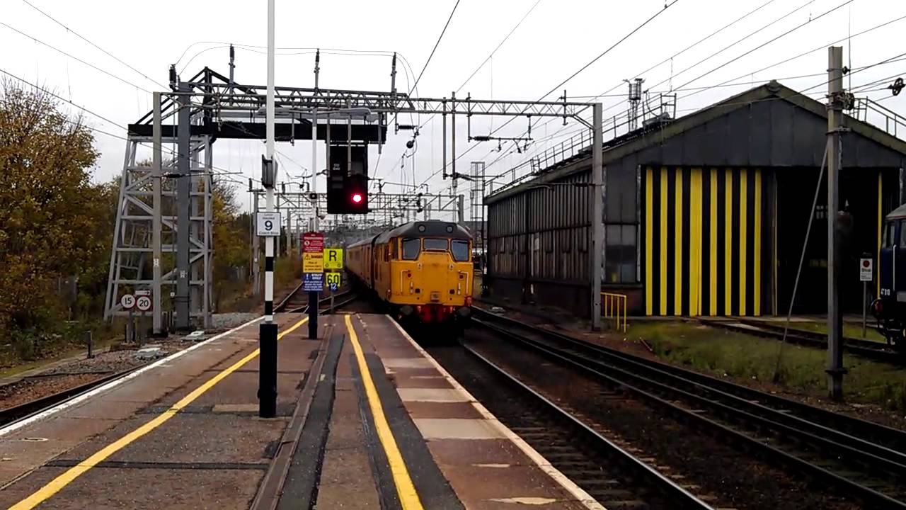 Network rail test train passing through Colchester North - YouTube