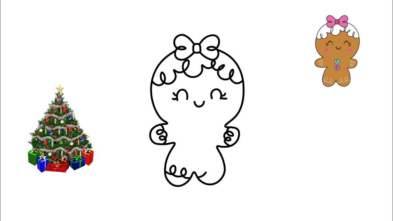 Как се рисува коледна бисквитка лесно Коледни рисунки Лесно рисуване Youtube