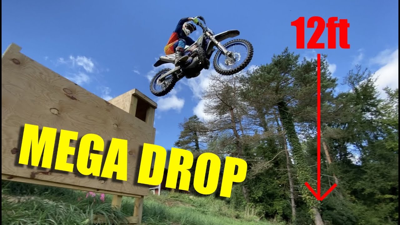 Building the MEGA DROP - Home enduro park - YouTube