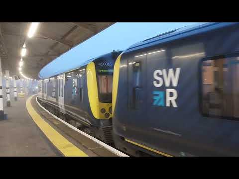 SWR Class 450111 D Day Desiro & Class 450015 Arriving into Portsmouth ...