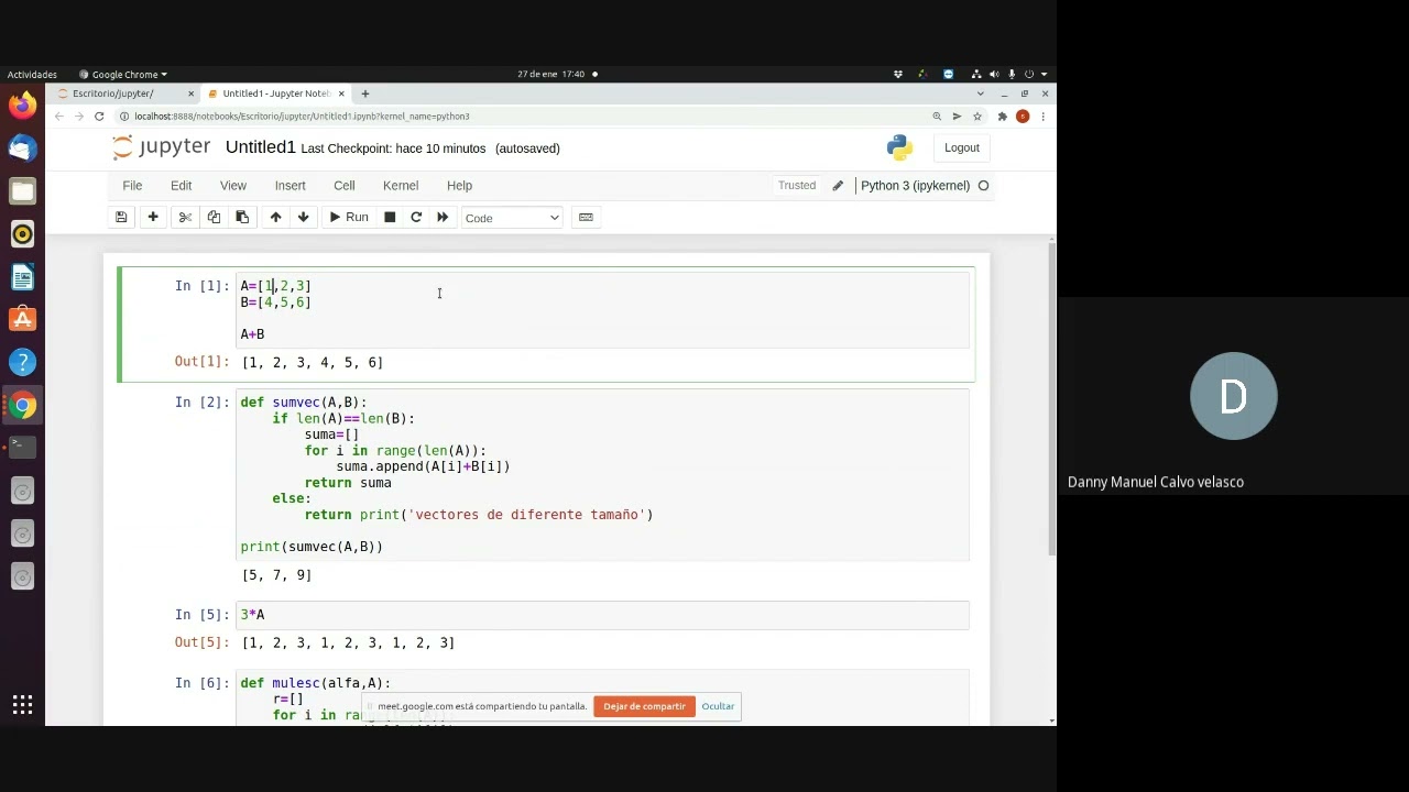 álgebra lineal y python - 1: suma, producto por un escalar, producto ...