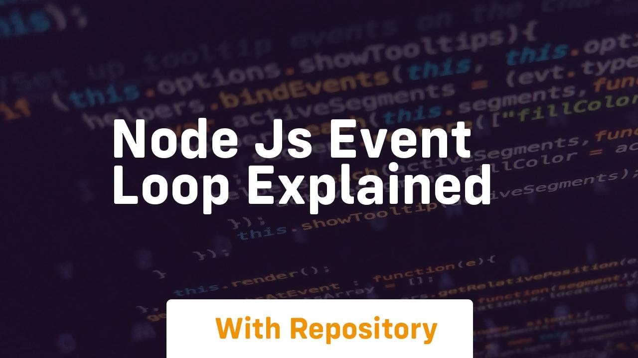 node js event loop explained - YouTube