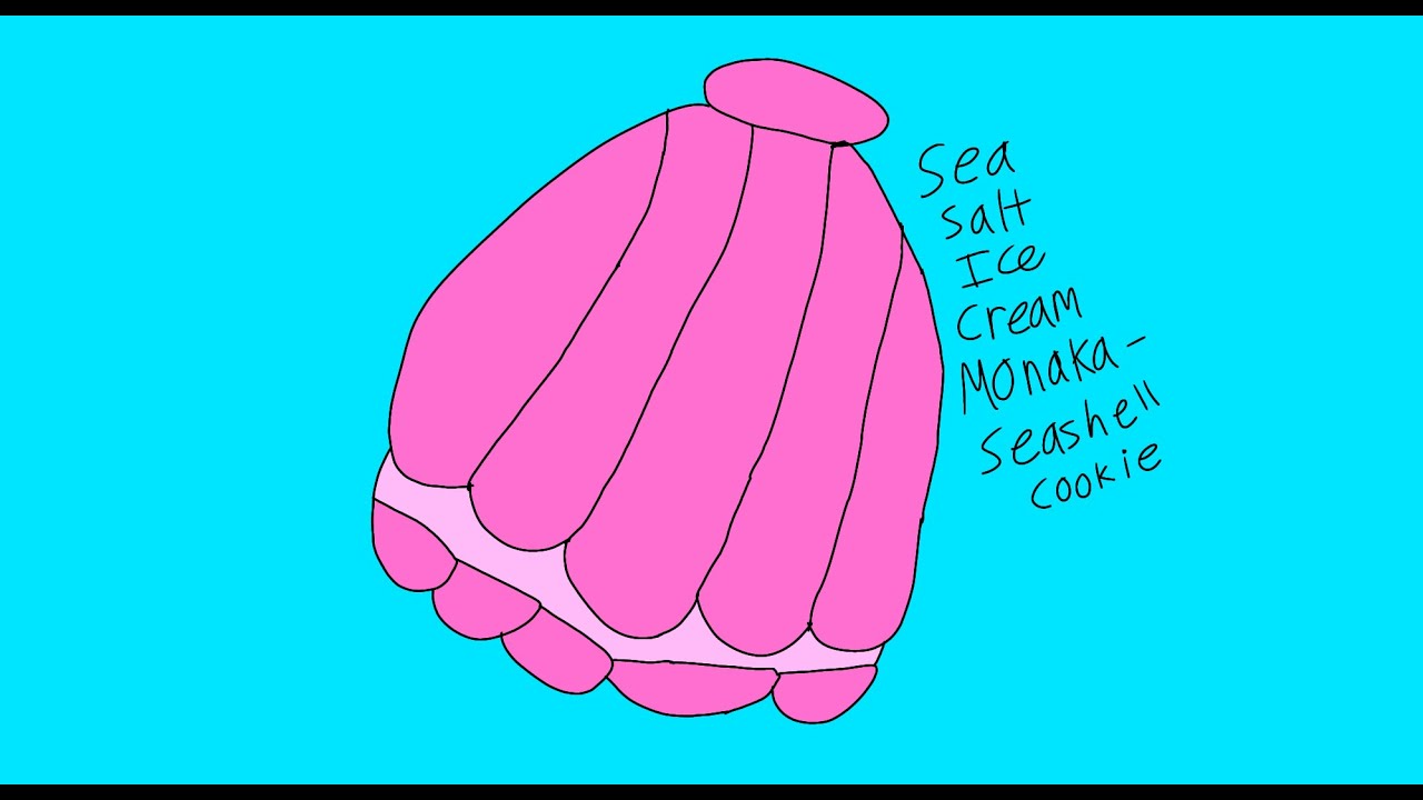 Tokyo Disneysea - Sea Salt Ice Cream Monaka - Seashell Cookie - 12-21 ...