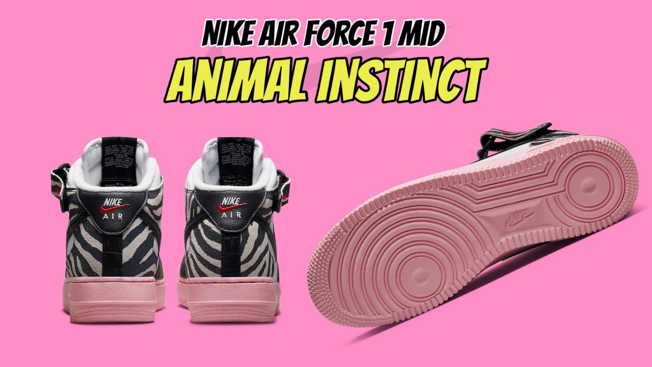 Nike Air Force 1 Mid Animal Instinct - YouTube