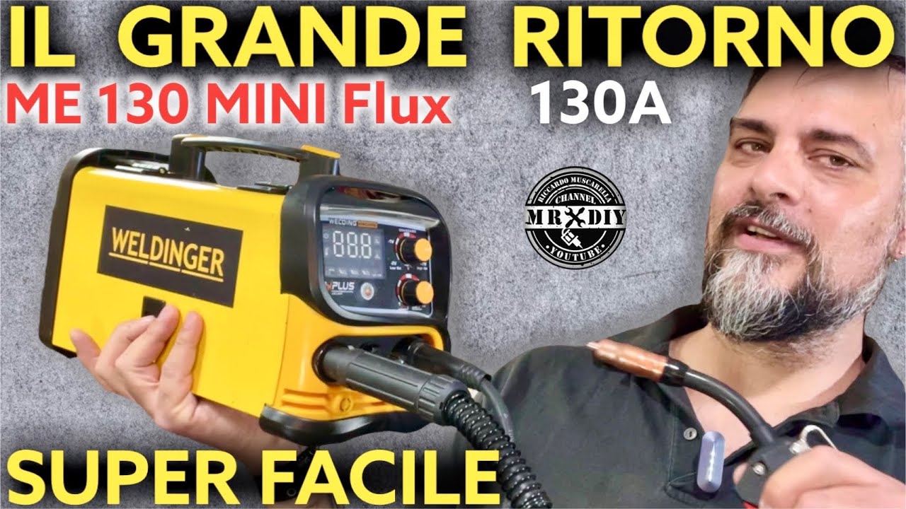 saldatrice Weldinger ME 130 MINI FLUX. 130 AMPERE ad inverter ...