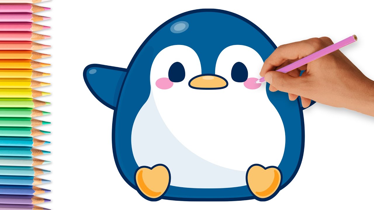 Dibujos de Pingüinos para dibujar fáciles